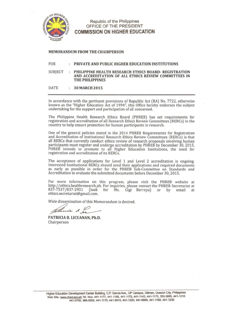 Ched Memo 0001 2015 - Re Accreditation | PDF