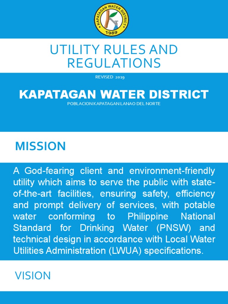Utility Rules and Regulations | PDF | Water | Theft