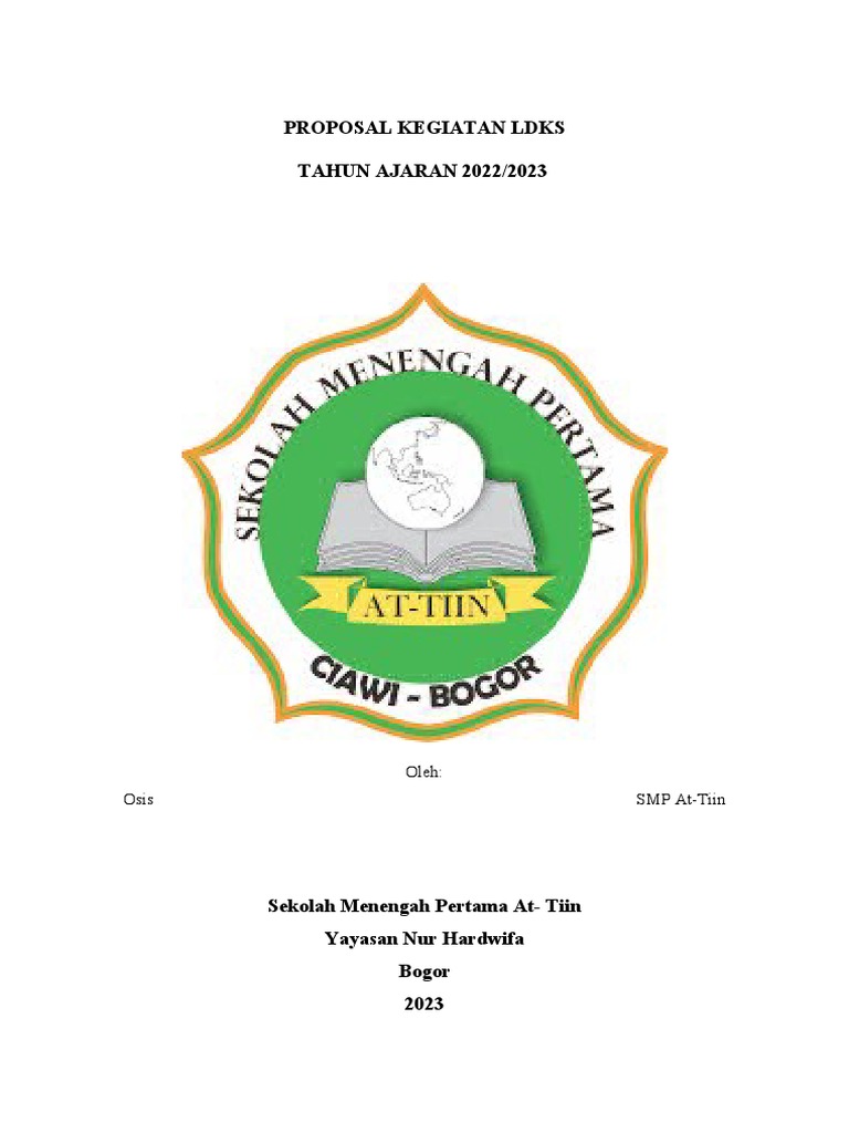 Proposal LDKS SMP At-Tiin 2023 | PDF