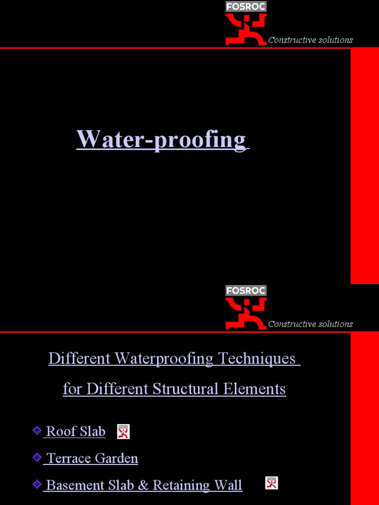 FOSROC Waterproofing | PDF | Concrete | Cement