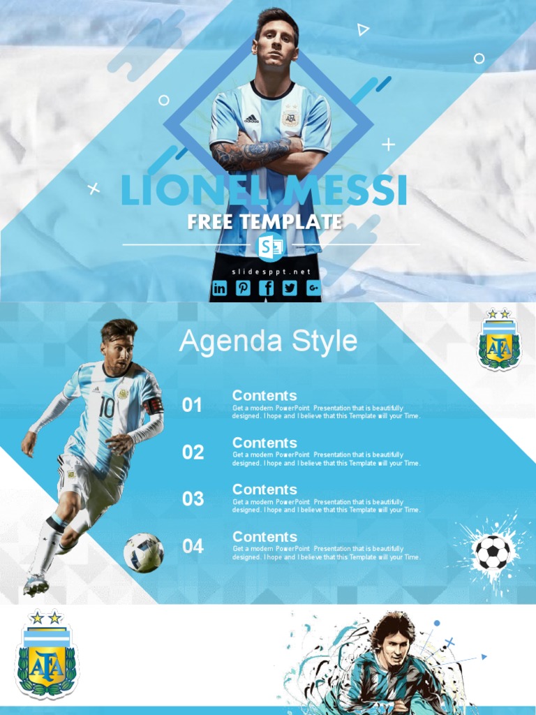 Lionel Messi Template | PDF | Microsoft Power Point | Writing