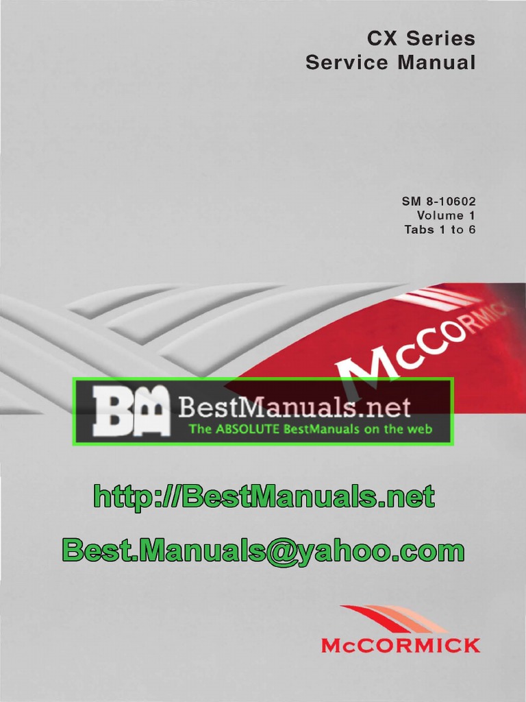 17740958-Mccormick CX Series Cx50 Cx60 Cx70 Cx80 Cx90 Cx100 Tractors ...