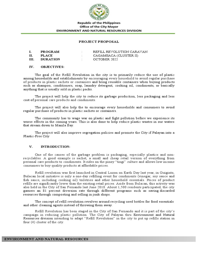 Project Proposal RRC | PDF | Reuse | Recycling