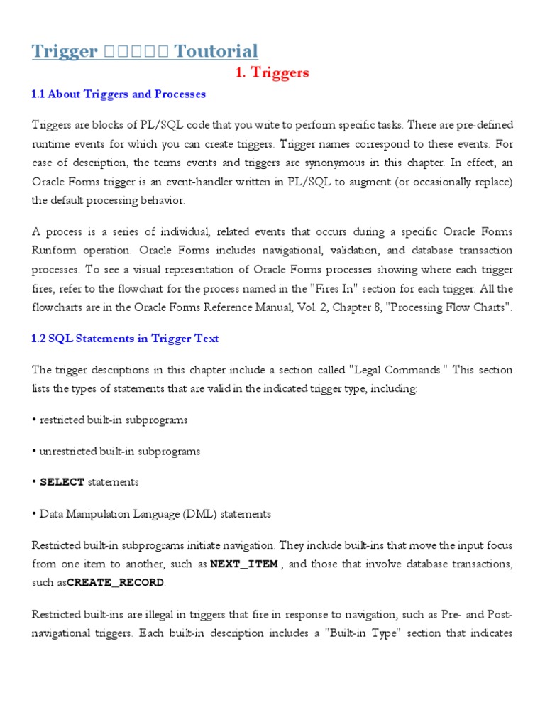 Form Trigger Tutorial | PDF | Database Transaction | Software Engineering