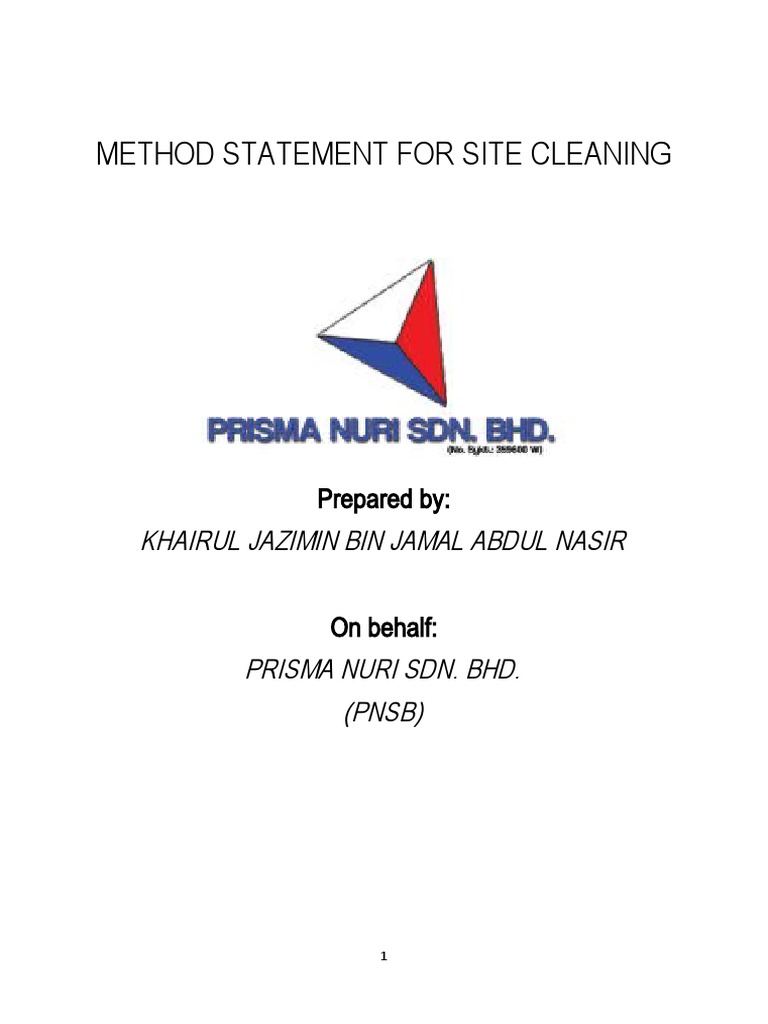 Method Statement-Site Cleaning | PDF