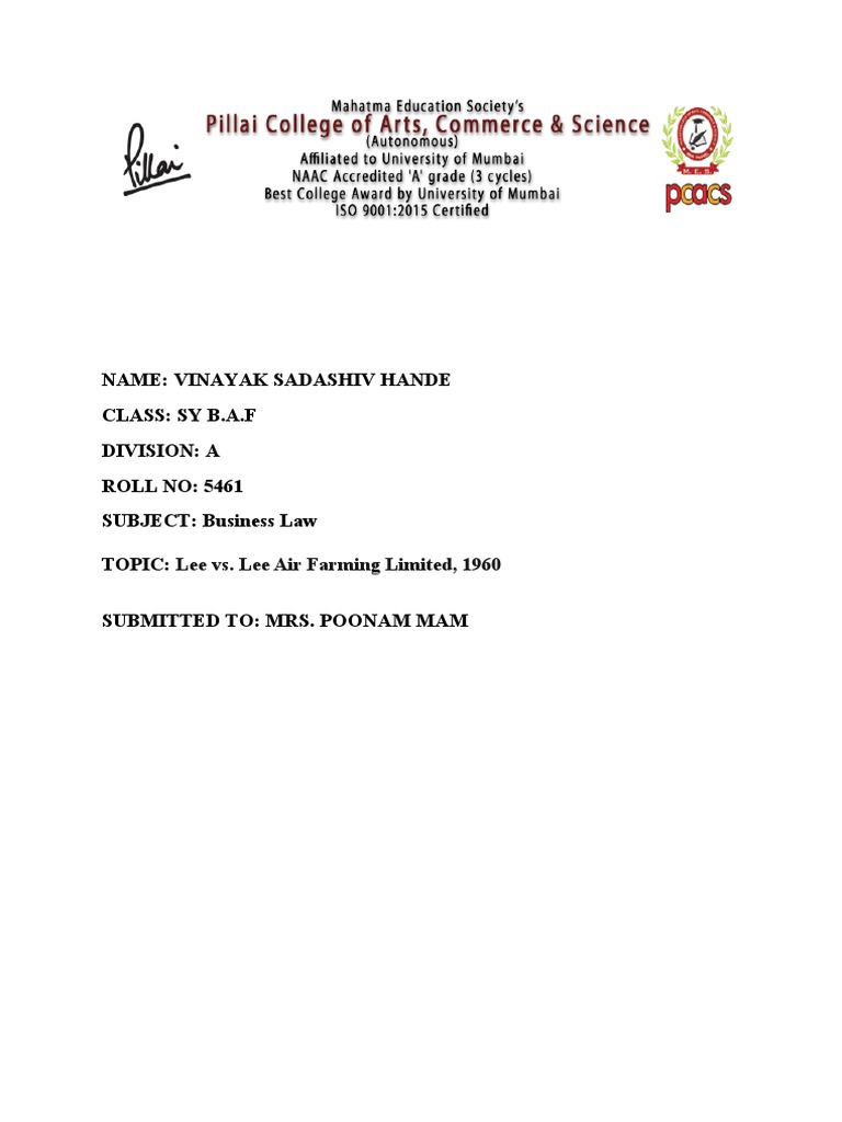 Law Project | PDF | Legal Liability | Piercing The Corporate Veil