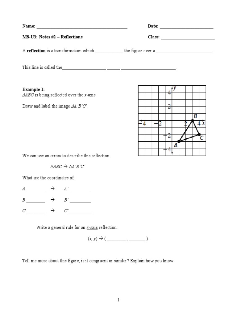Geometry Reflection Exercises | PDF | Cartesian Coordinate System | Shape