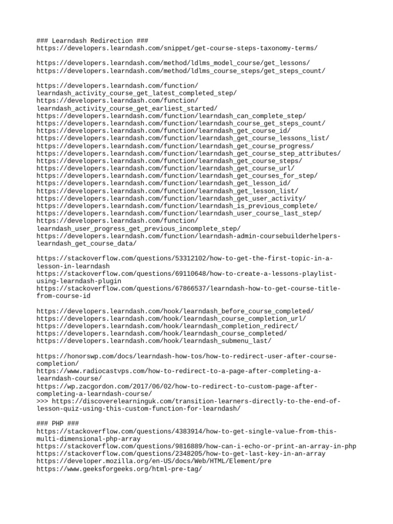 Learndash Course Redirection Guide | PDF