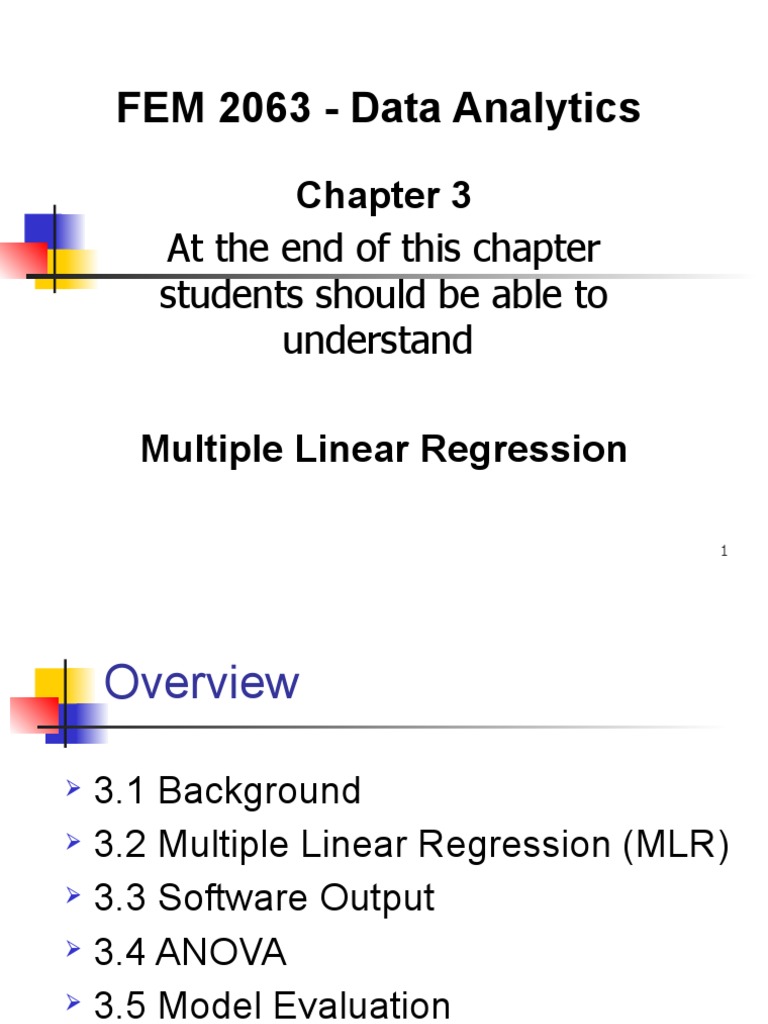 Chapter 3 Multiple Linear Regression - Jan | PDF | Regression Analysis ... Chapter 3 Multiple Linear Regression - Jan | PDF | Regression Analysis ...