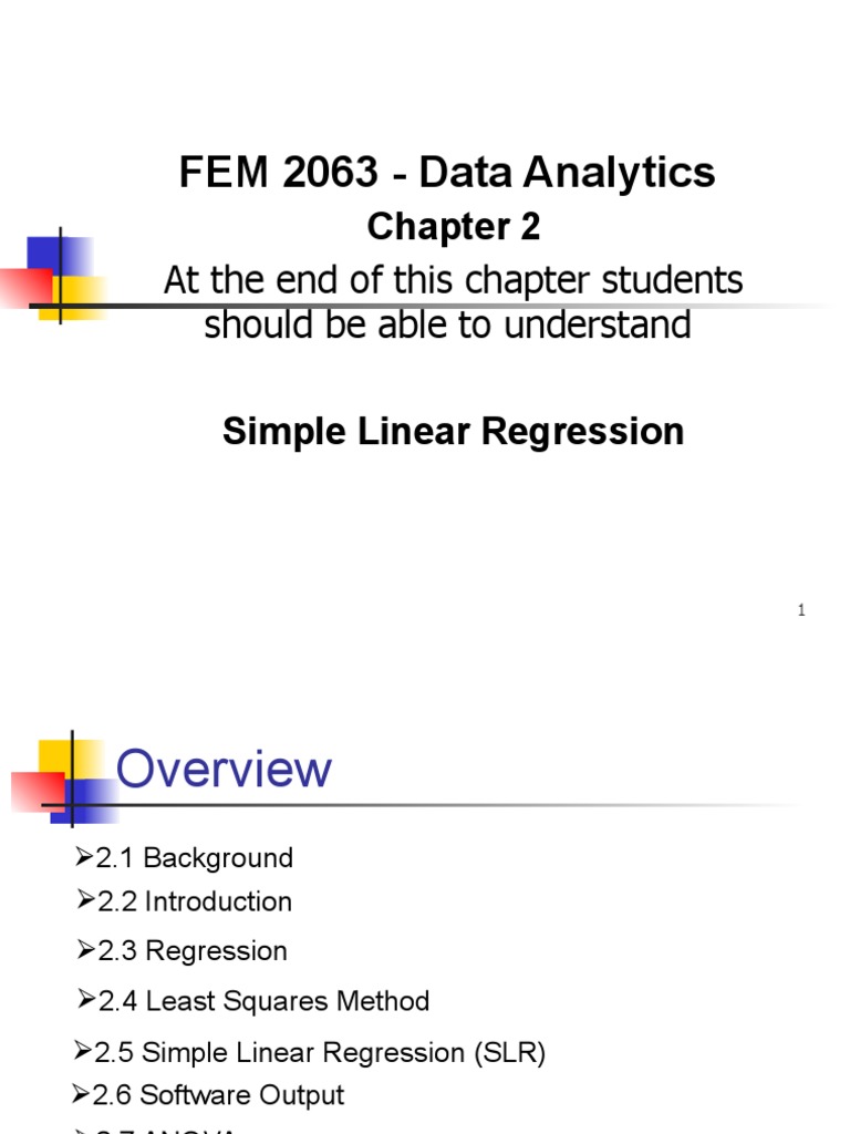 Chapter 2 Simple Linear Regression - Jan2023 | PDF | Regression ... Chapter 2 Simple Linear Regression - Jan2023 | PDF | Regression ...