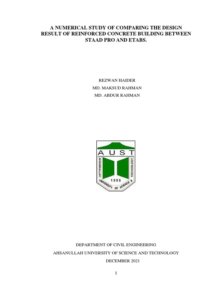 Thesis Group-01 (All Correction) | Download Free PDF | Structural Analysis | Reinforced Concrete