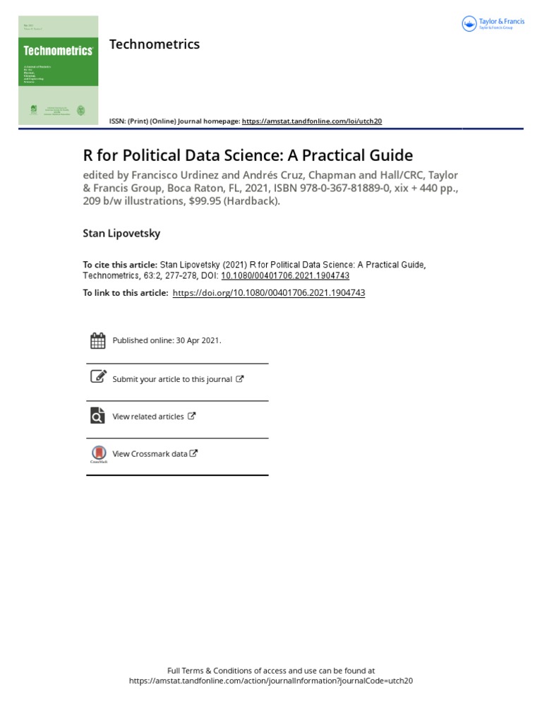 R for Political Data Science Guide | PDF | Matrix (Mathematics ...