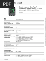 Product Data Sheet: Circuit Breaker, Compact Nsx250F, 36Ka/415Vac, 3 ...