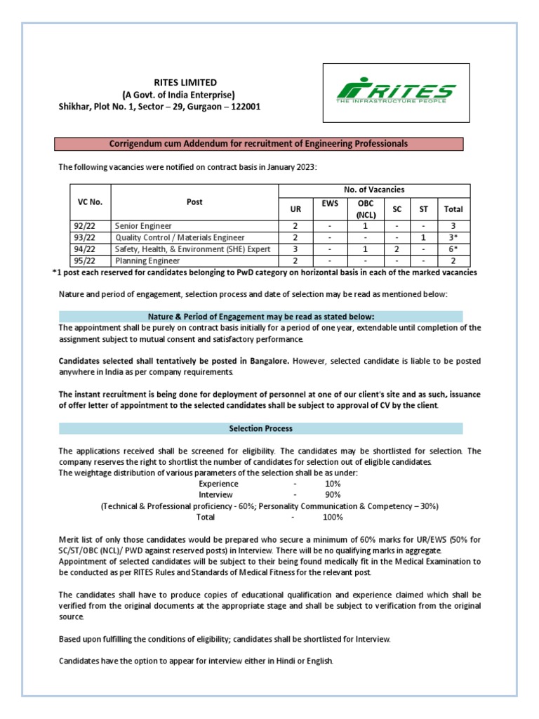 Addendum and Corrigendum For VC No 92 22-95 22 Pdf-2023-Jan-16-17-45-29 ...