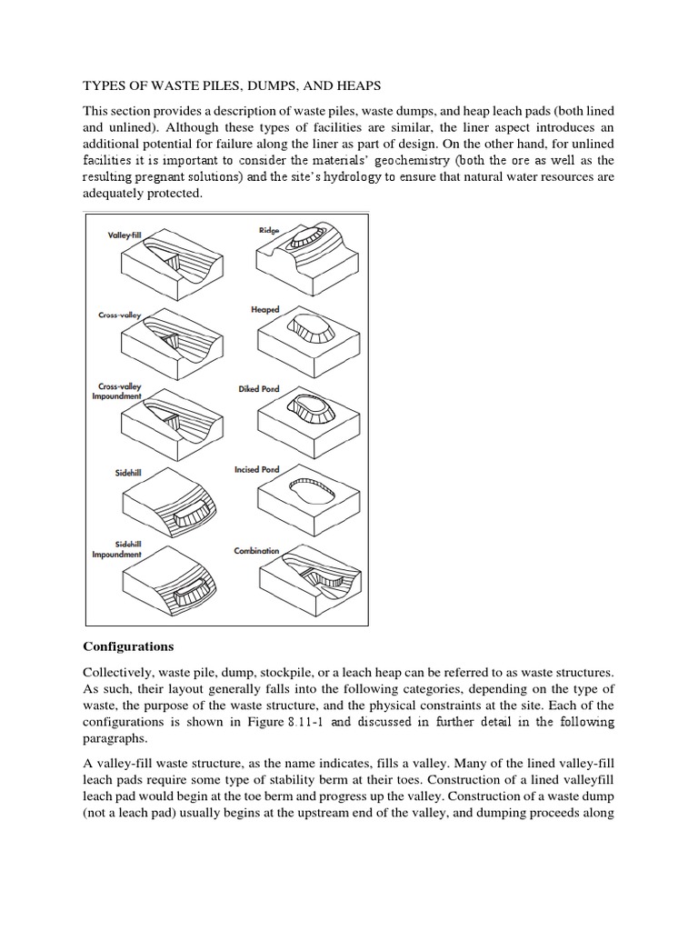 Types of Waste Piles | PDF | Dam | Levee