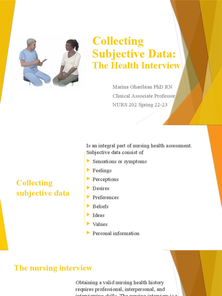 Collecting Subjective Data in Nursing | PDF | Nursing | Communication