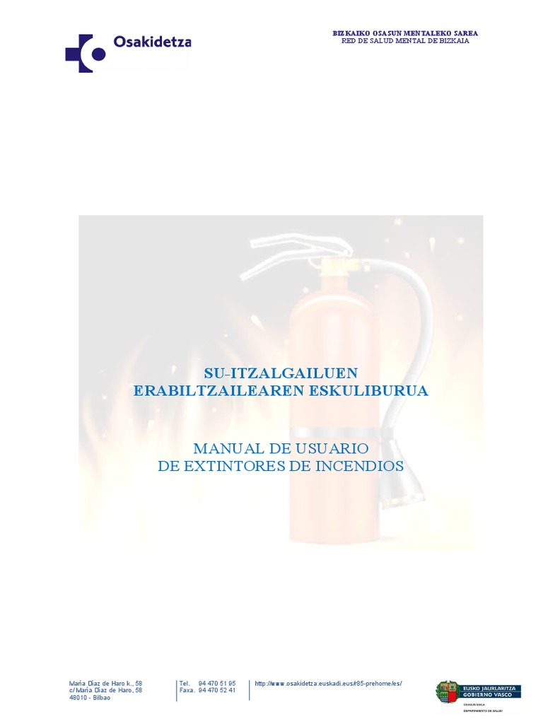 Manual Usuario de Extintor | PDF | Lucha contra incendios | Protección contra incendios