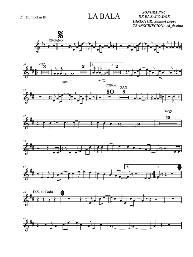 La Bala 2° Trompeta | PDF