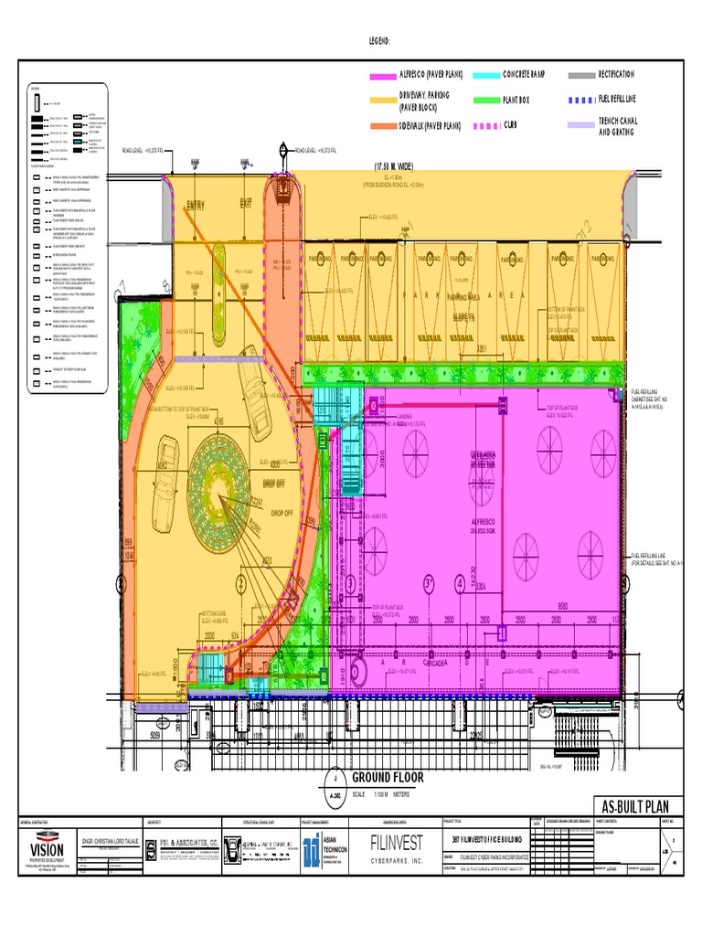 Hardscape Works Highlighted Plan | PDF | Building Engineering | Structural Engineering
