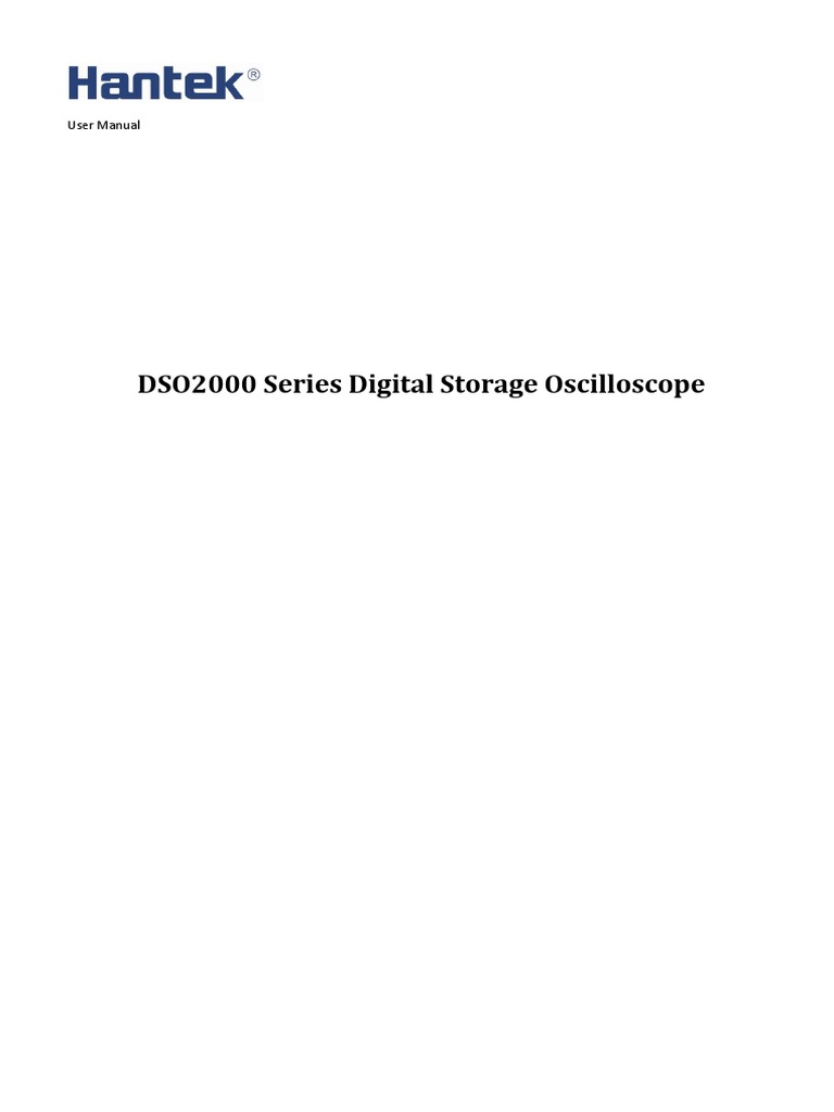 DSO2000 Series Digital Storage Oscilloscope User Manual | PDF | Amplitude | Spectral Density