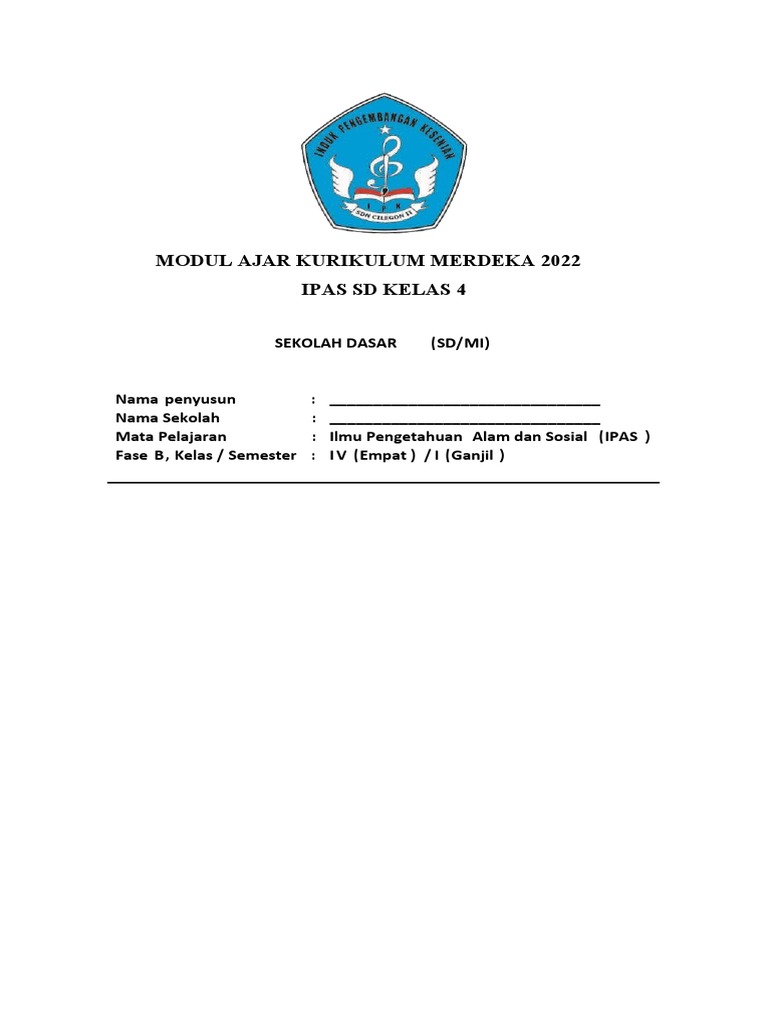 Modul Ipas Kelas 4 | PDF