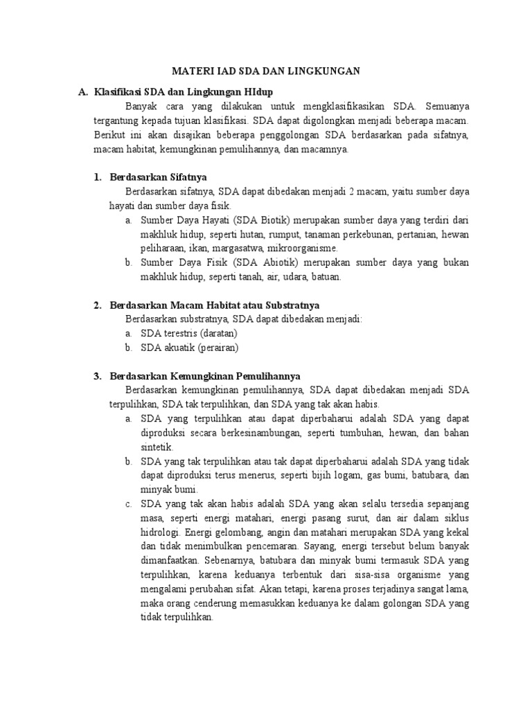 Iad Sda Dan Lingkungan | PDF