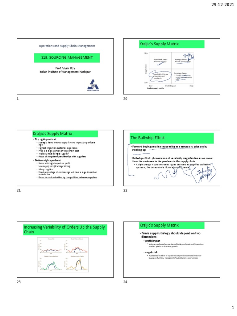 Session 19 Handout Section C | PDF | Procurement | Supply Chain