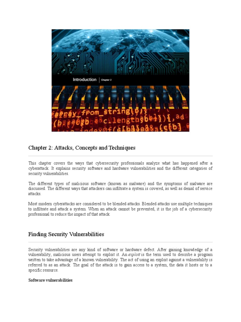 Chapter 2 - Attacks, Concepts and Techniques | PDF | Malware | Computer Virus