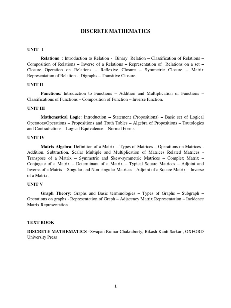 Mathematical Logic Notes | PDF | Function (Mathematics) | Matrix ...