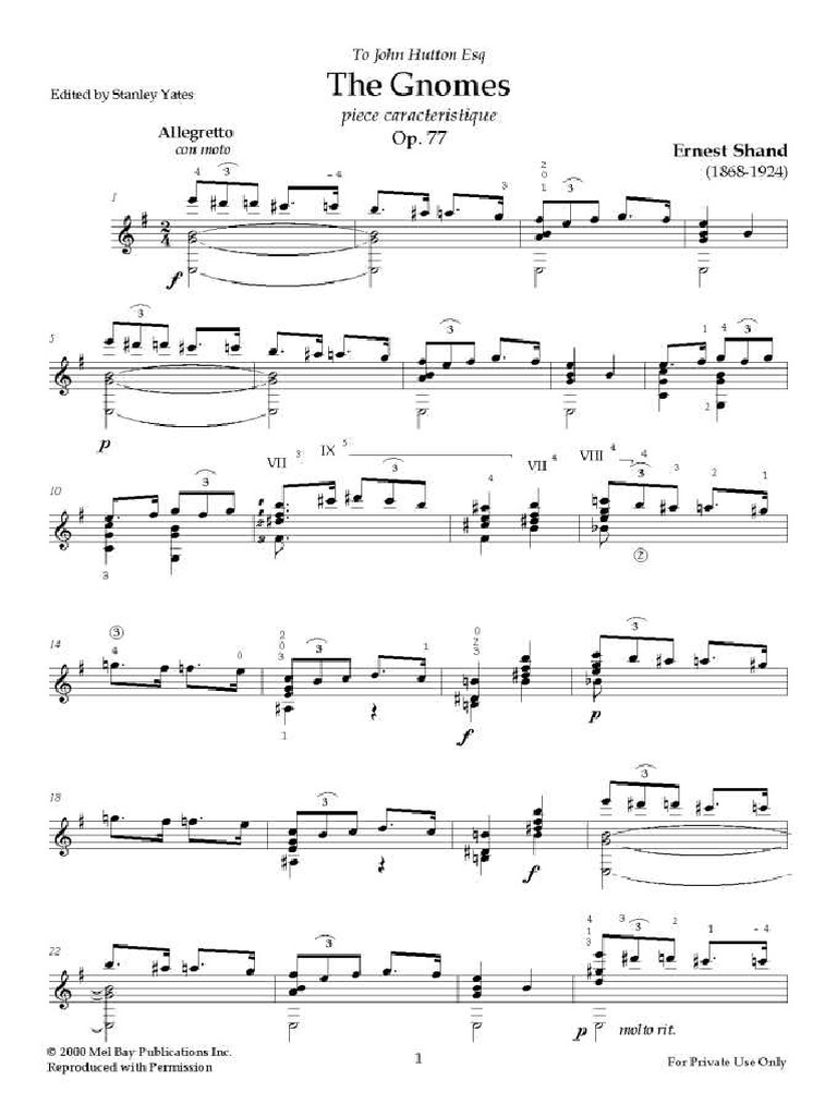 E. Shand - The Gnomes - Guitar | PDF