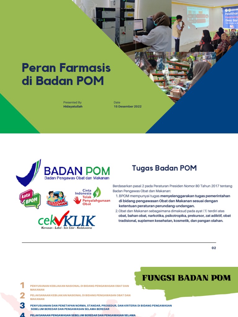 Pekerjaan Farmasis Di Badan POM | PDF