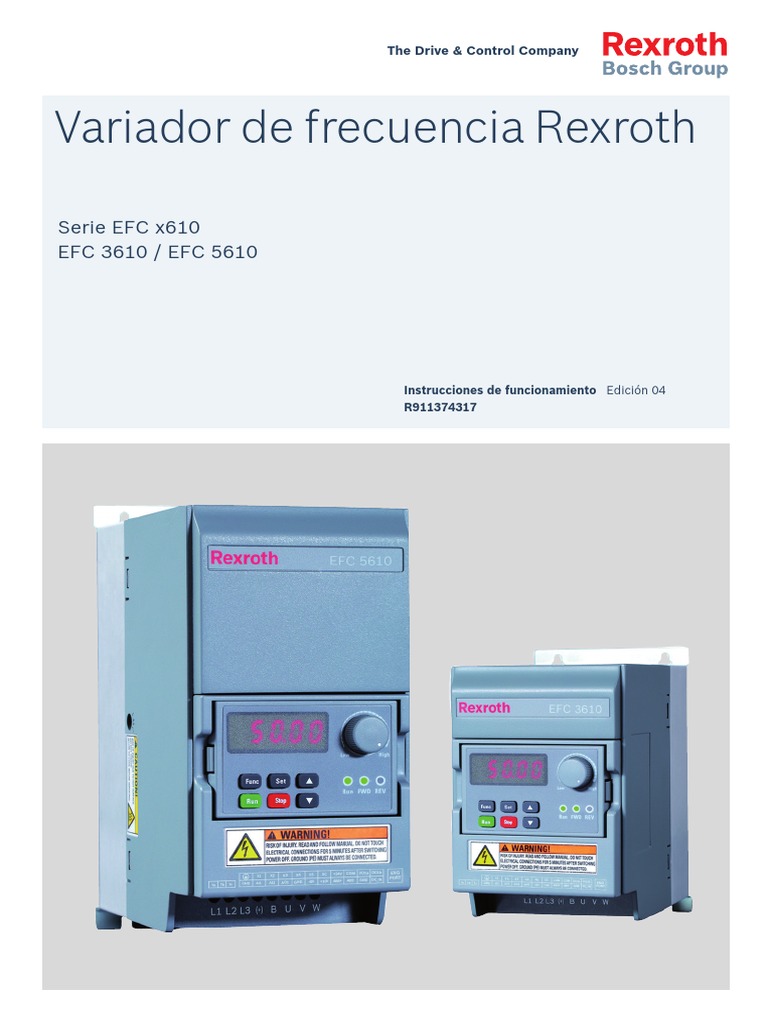 Variador Rexroth | PDF | Electromagnetismo | Cantidades fisicas