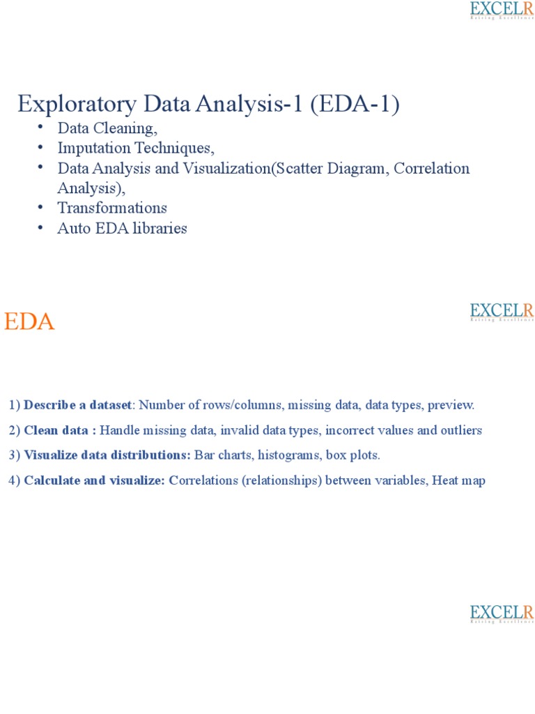 Exploratory Data Analysis-1 (EDA-1) | PDF | Outlier | Scatter Plot