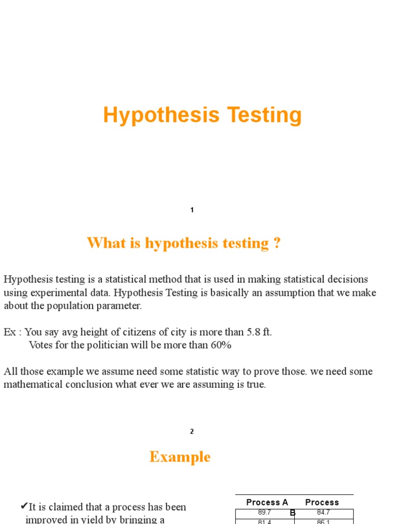Hypothesis Testing | PDF | Statistics | Statistical Hypothesis Testing