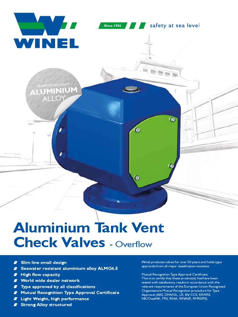 CMO Aluminium Tank Vent Check Valve With Overflow Pipe | Download Free ...
