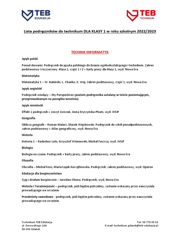 GDA Podreczniki 2022 | PDF