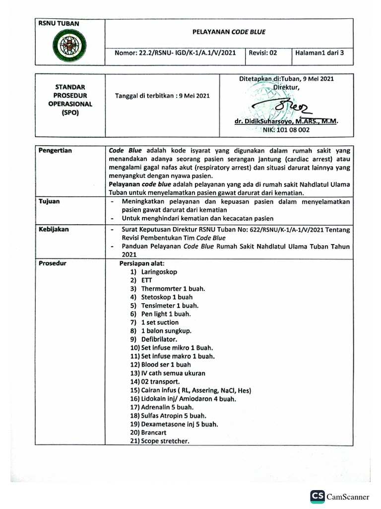 SPO Code Blue | PDF