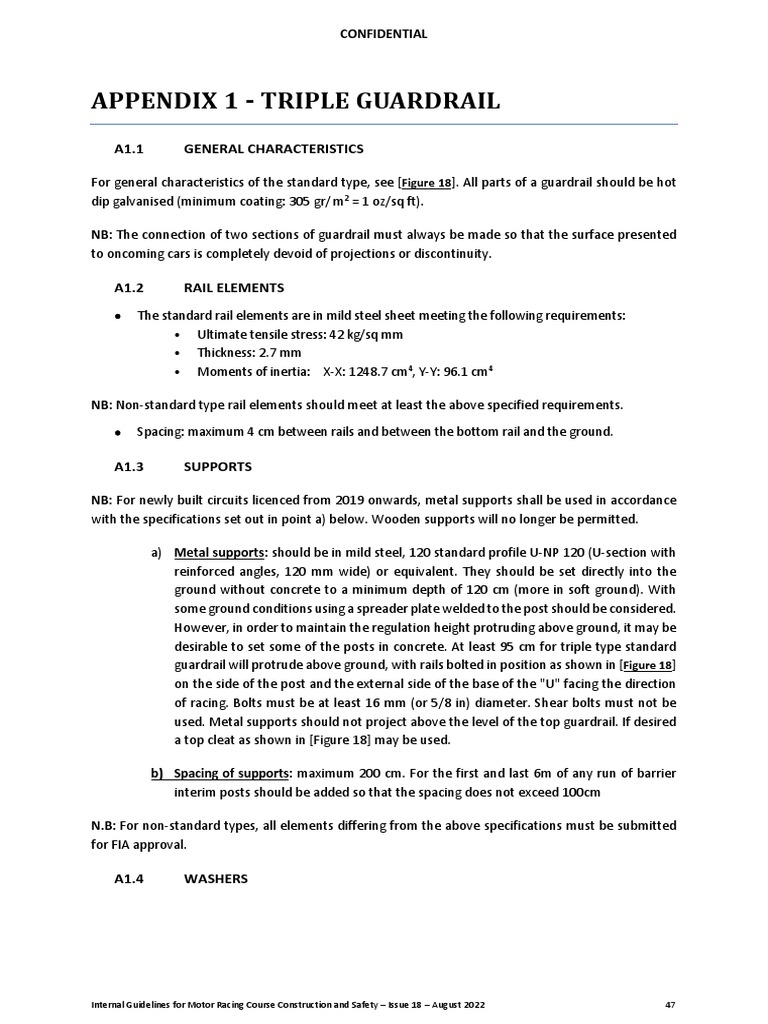 Guardrail Specifications for Racing Safety | PDF | Screw | Civil ...