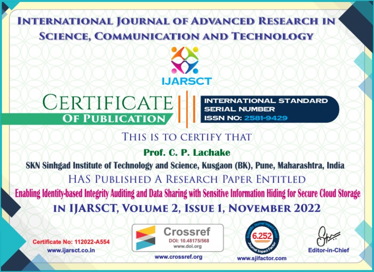 Enabling Identity-Based Integrity Auditing and Data Sharing With Sensitive Information Hiding ...