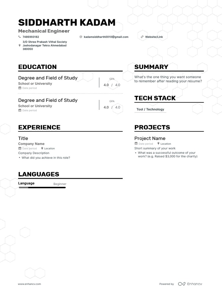 Siddharth Kadam Resume | PDF