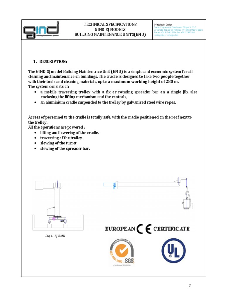 GinD SJ Machine General Specifications | PDF | Tram | Wire
