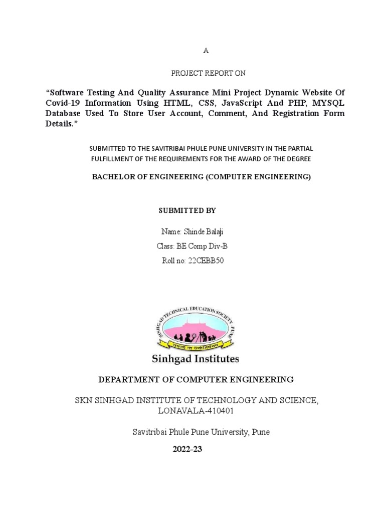 Stqa Mini Project Harsh Pdf Php Ajax Programming