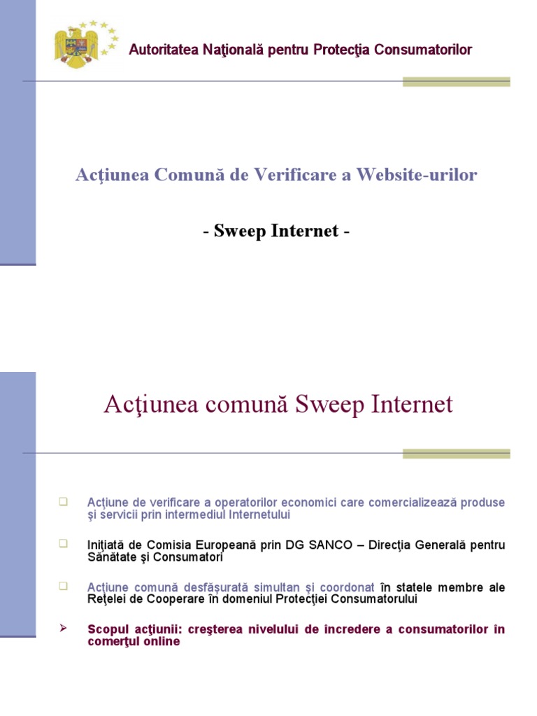 ANPC Sweep Internet Overview | PDF