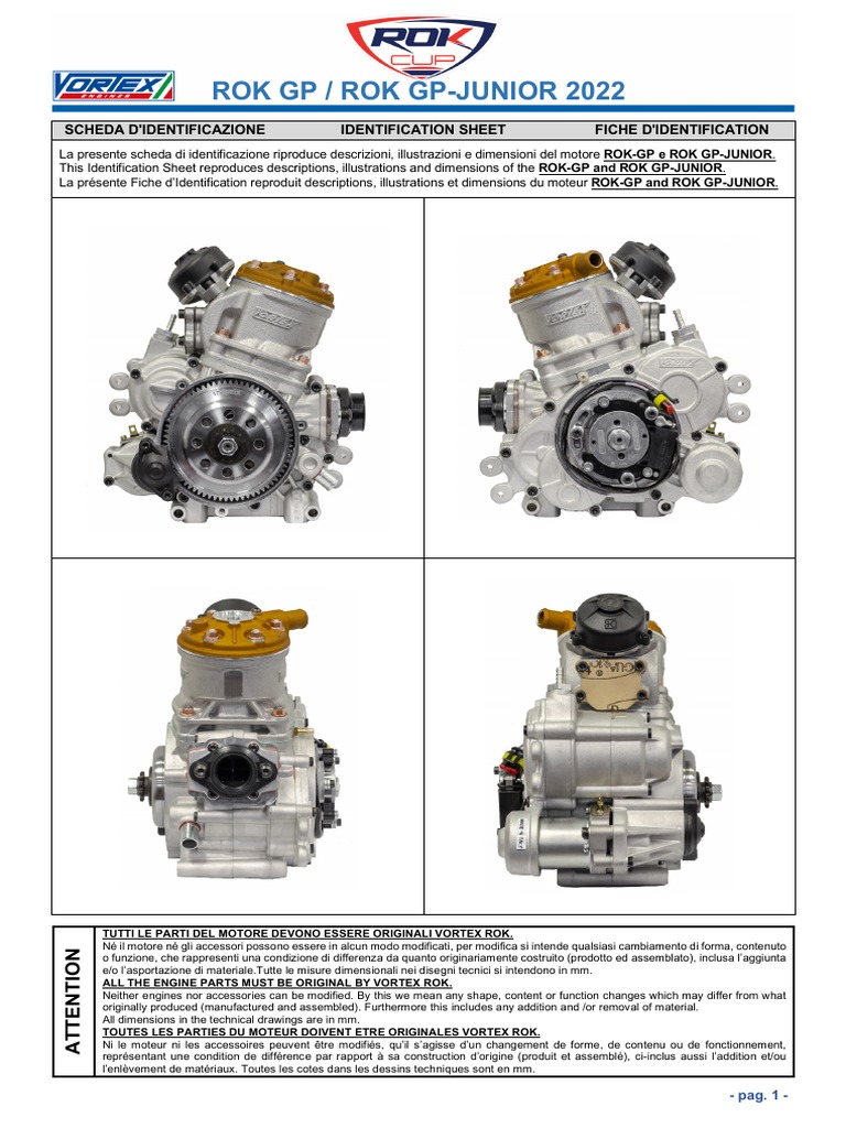 Rok GP / Rok Gp-Junior 2022: Scheda D'Identificazione Identification ...
