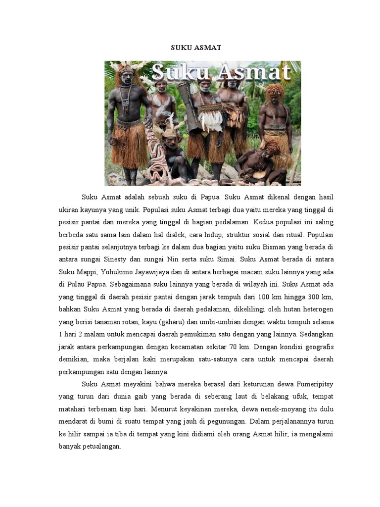 Sejarah Suku ASMAT | PDF
