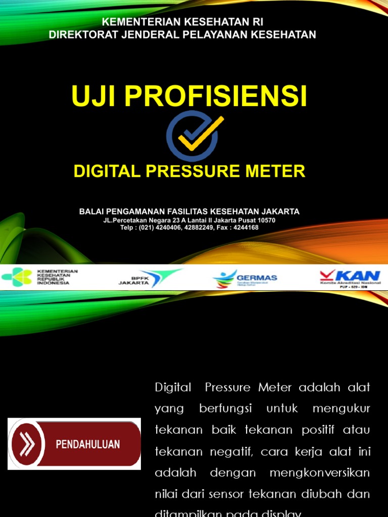 Uji Profisiensi Digital Pressure Meter | PDF