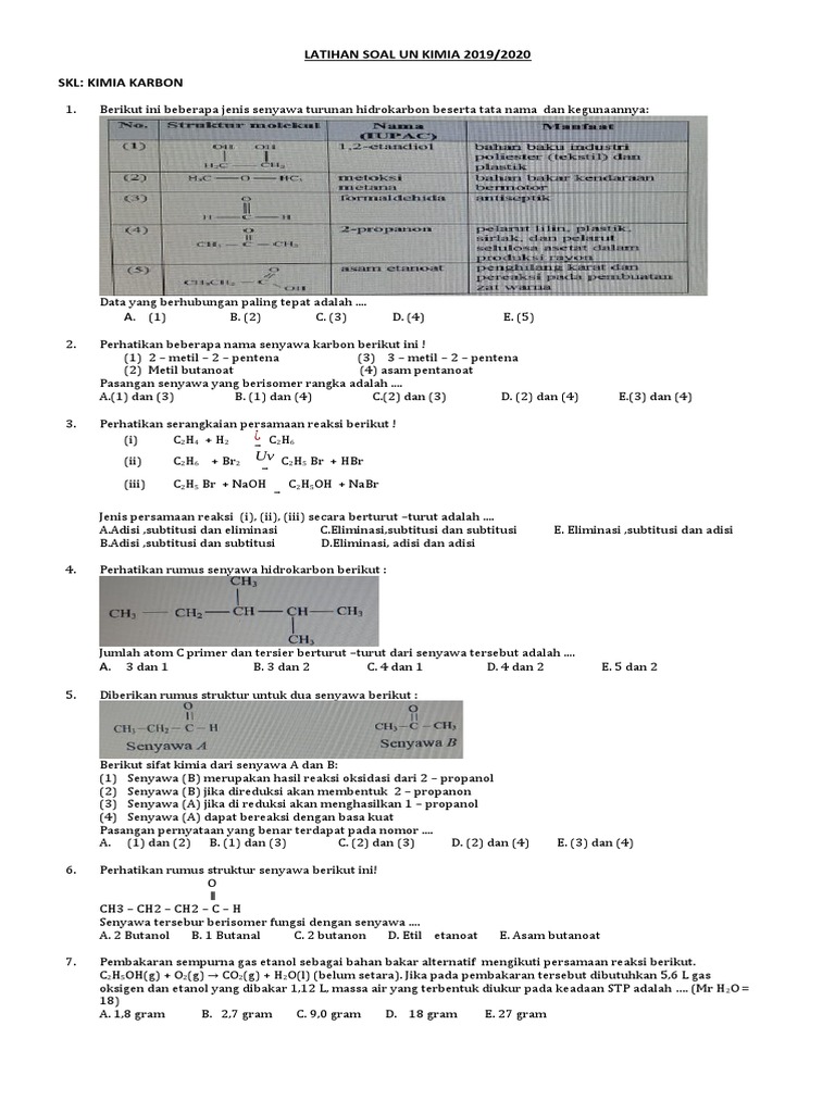 SKL Kimia Karbon | PDF