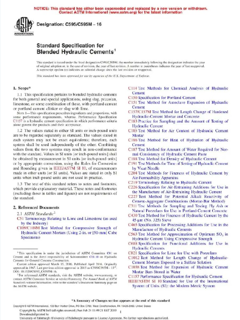 PDF Astm c595 c595m 2016 Compress | PDF