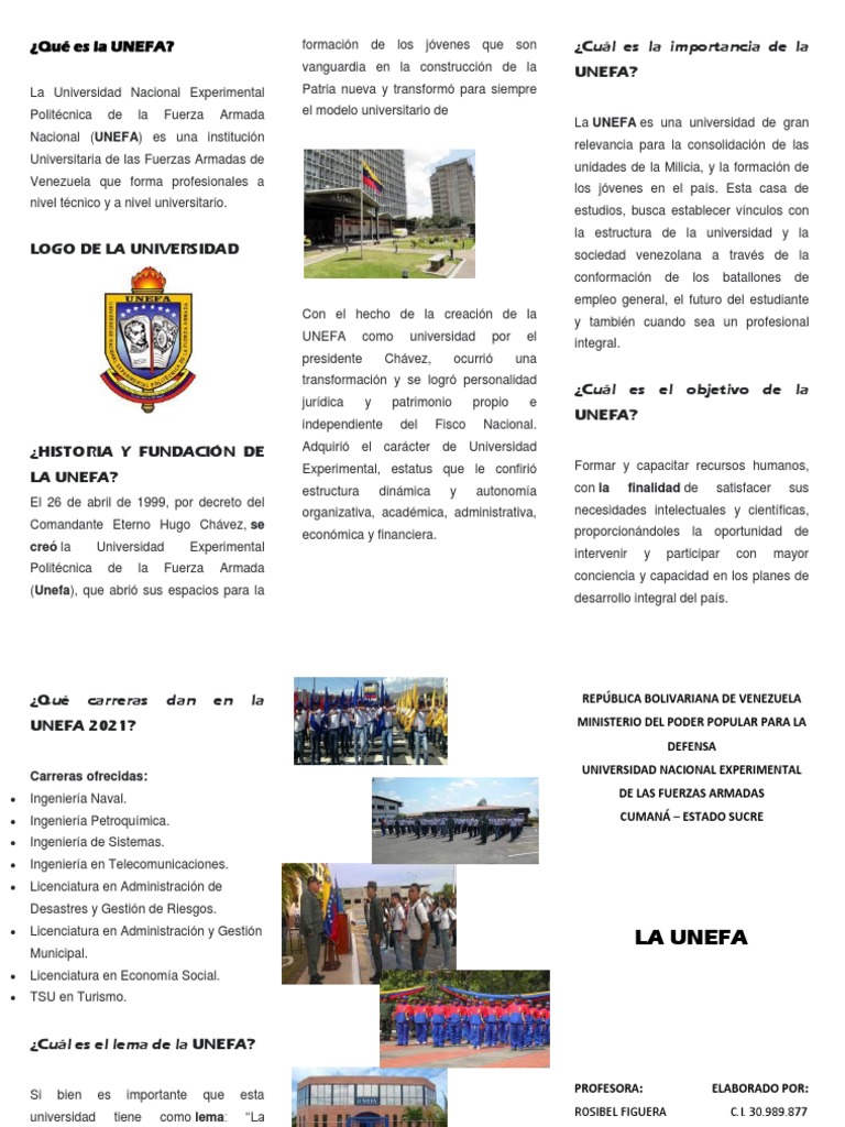 UNEFA TRIPTICO | PDF