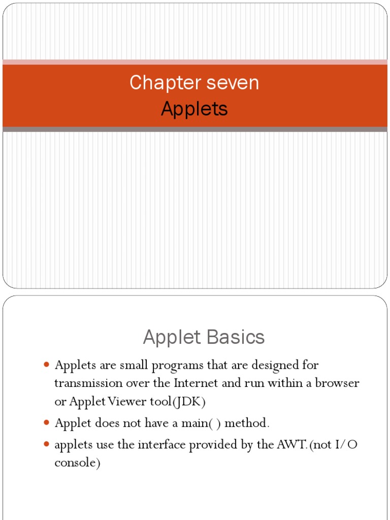 Chapter Seven Applet | PDF | Computer Programming | Computing Chapter Seven Applet | PDF | Computer Programming | Computing